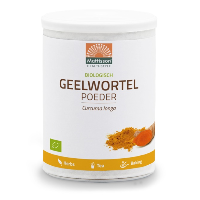 Curcuma Longa - Geelwortel Poeder - BIO - Mattisson - NatuurlijkVoordeel.nl Curcuma Longa - Geelwortel Poeder - BIO - Mattisson - NatuurlijkVoordeel.nl